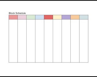 Printable Time Blocking Template - Etsy