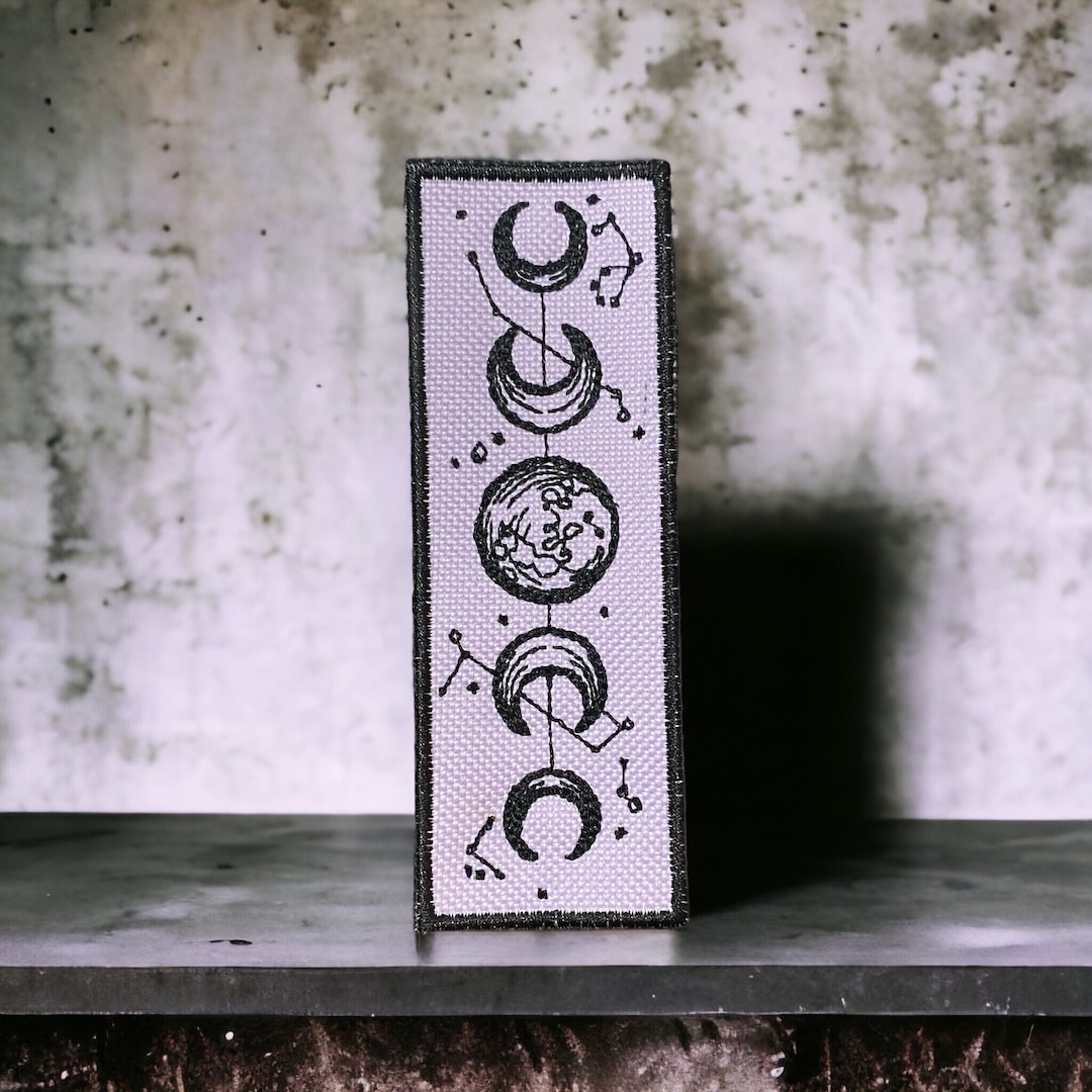 Vintage Celestial Moon Phases Embroidered Patch - Etsy