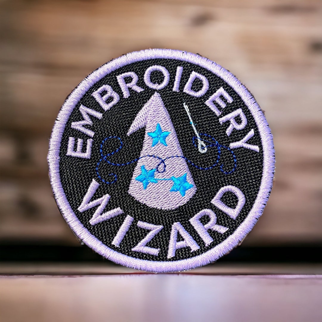 Crafty Merit Badges - Embroidery Wizard, Craft Patches, Iron On, Sew On ...