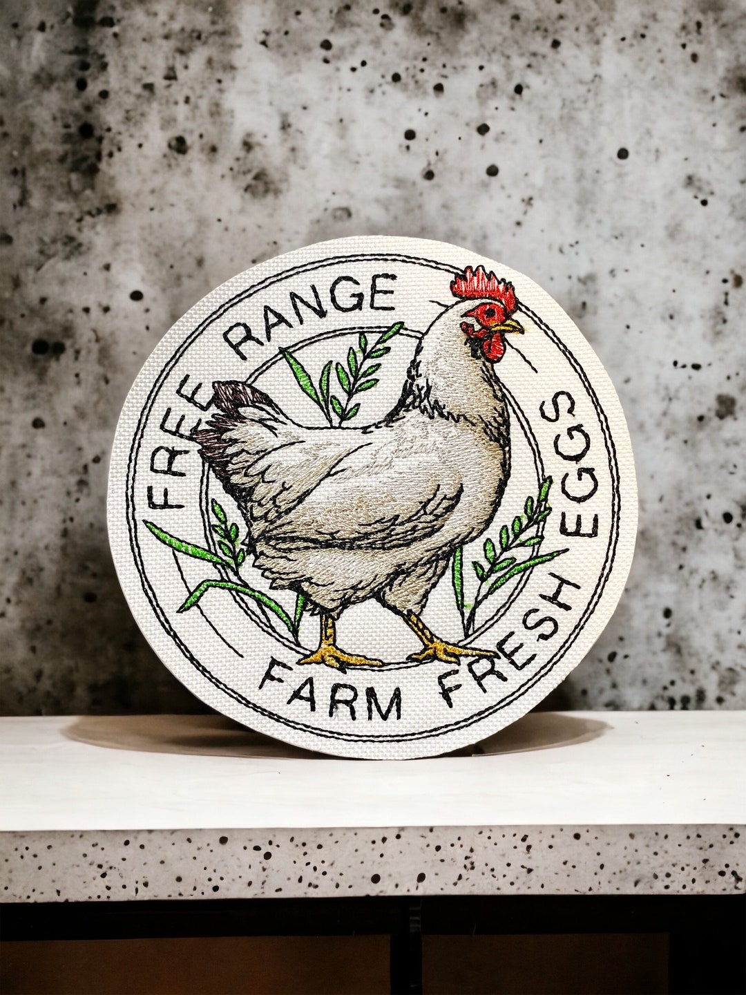 Farm Fresh Eggs Chicken Patch – Rustic Embroidered Iron-on - Etsy