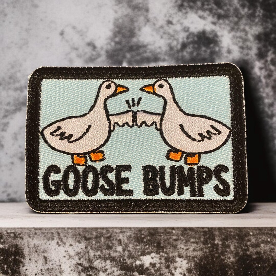 Funny Goose Patch, Fist Bumping Cute Geese Embroidered Patch - Iron On ...