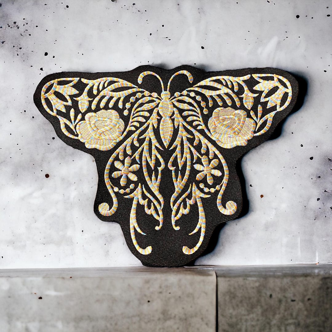 Folk Spring Butterfly Embroidered Patch, Iron on or Sew On, Perfect for ...