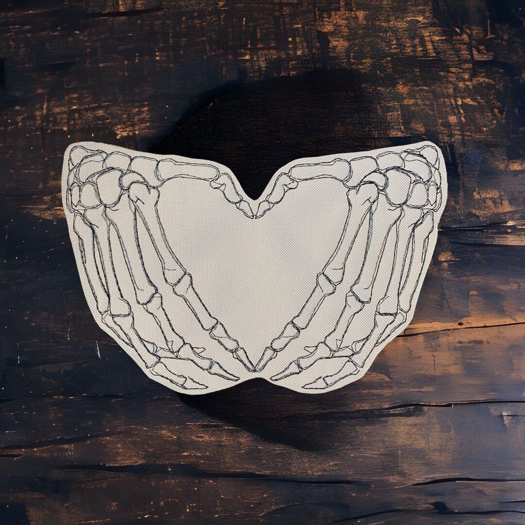 Skeleton Heart Hands/anatomy Patch/iron On/sew On/bones/patches for Jackets/sweaters/bags/shirts ...