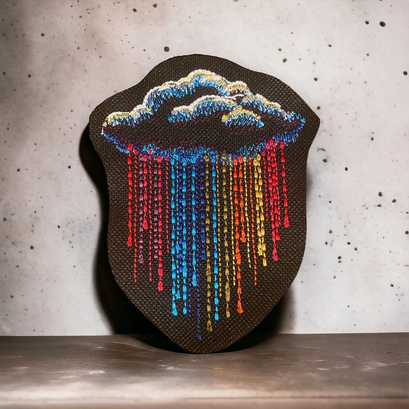 Rain Cloud Applique - Etsy