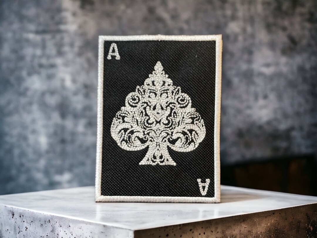 Ace of Spades Embroidered Patch - Iron On, Sew On, Hook Backing - Etsy