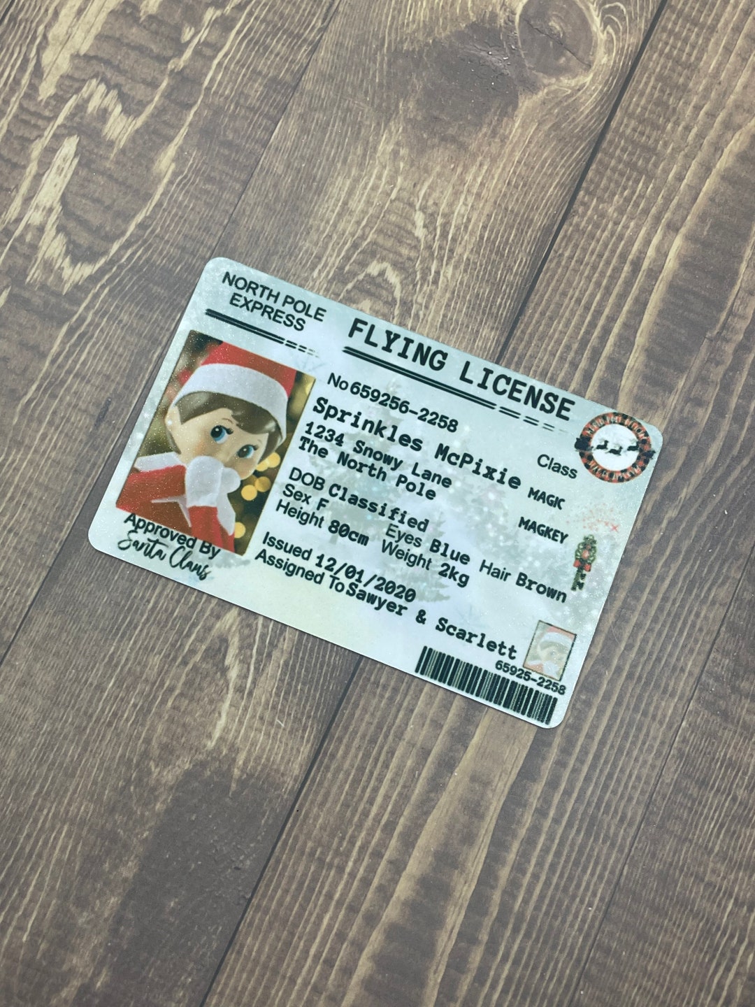 Elf Lost ID Card - Etsy