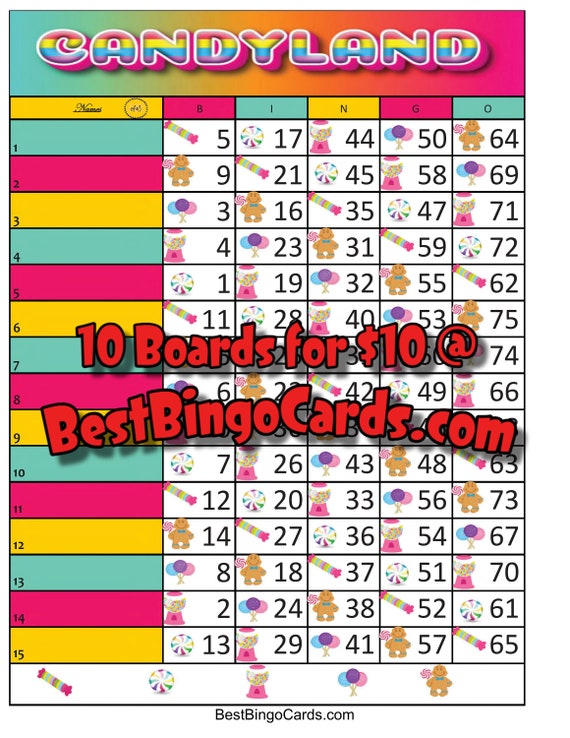 Bingo Boards 1-15 Lines Straight Mixed 75 Ball - Etsy
