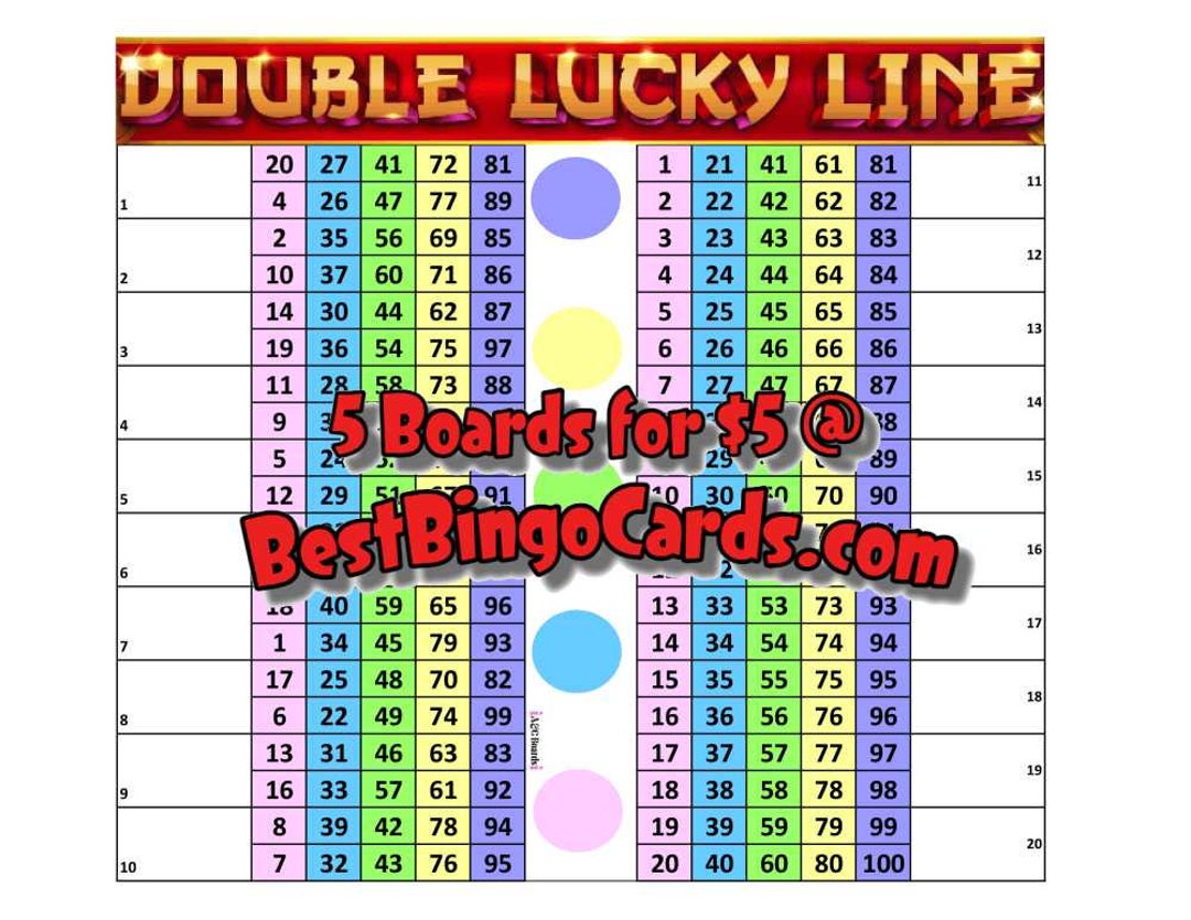 Bingo Boards 1-20 Player Double - Lucky Line - Mixed, 100 Ball - Etsy
