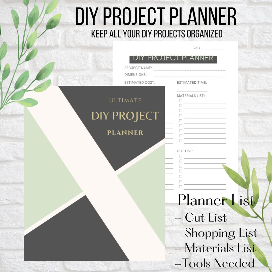 New Year Project, DIY, Project Planner, Materials Checklist, Project ...