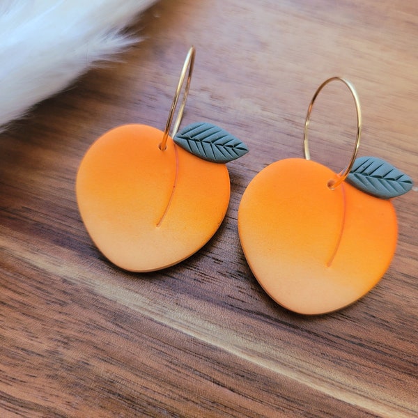Peach Earrings - Etsy