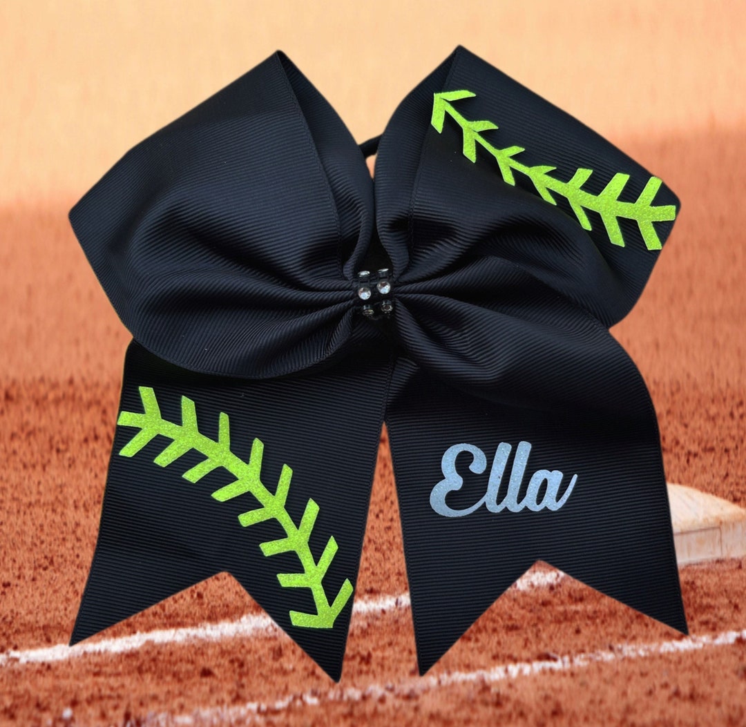Softball Bow - Etsy
