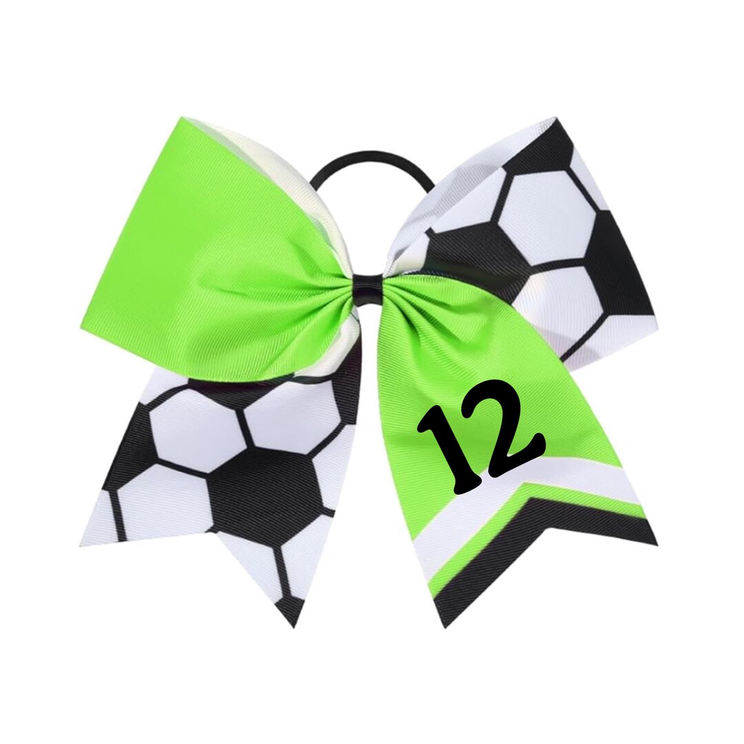 Lime Green Soccer Bows - Etsy