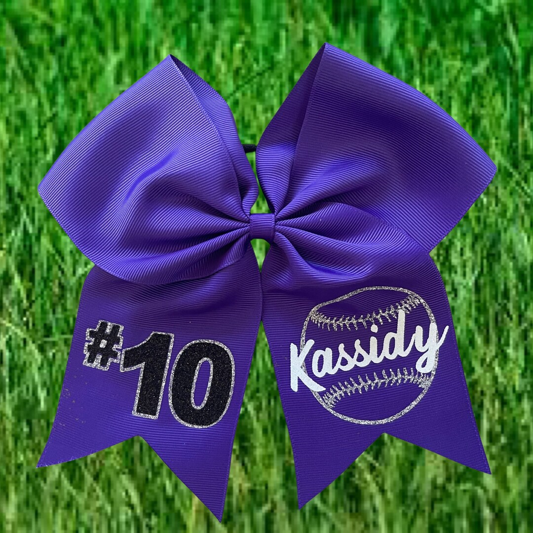 Custom Softball Bow: Personalized Team Hair Accessory - Etsy