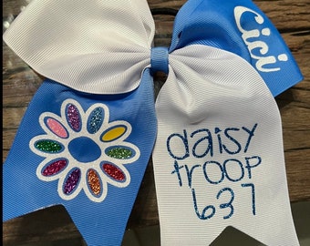 Colorful Pastel Spring and Summer Daisy Bow Pink Daisy Hair Bow Rainbow ...