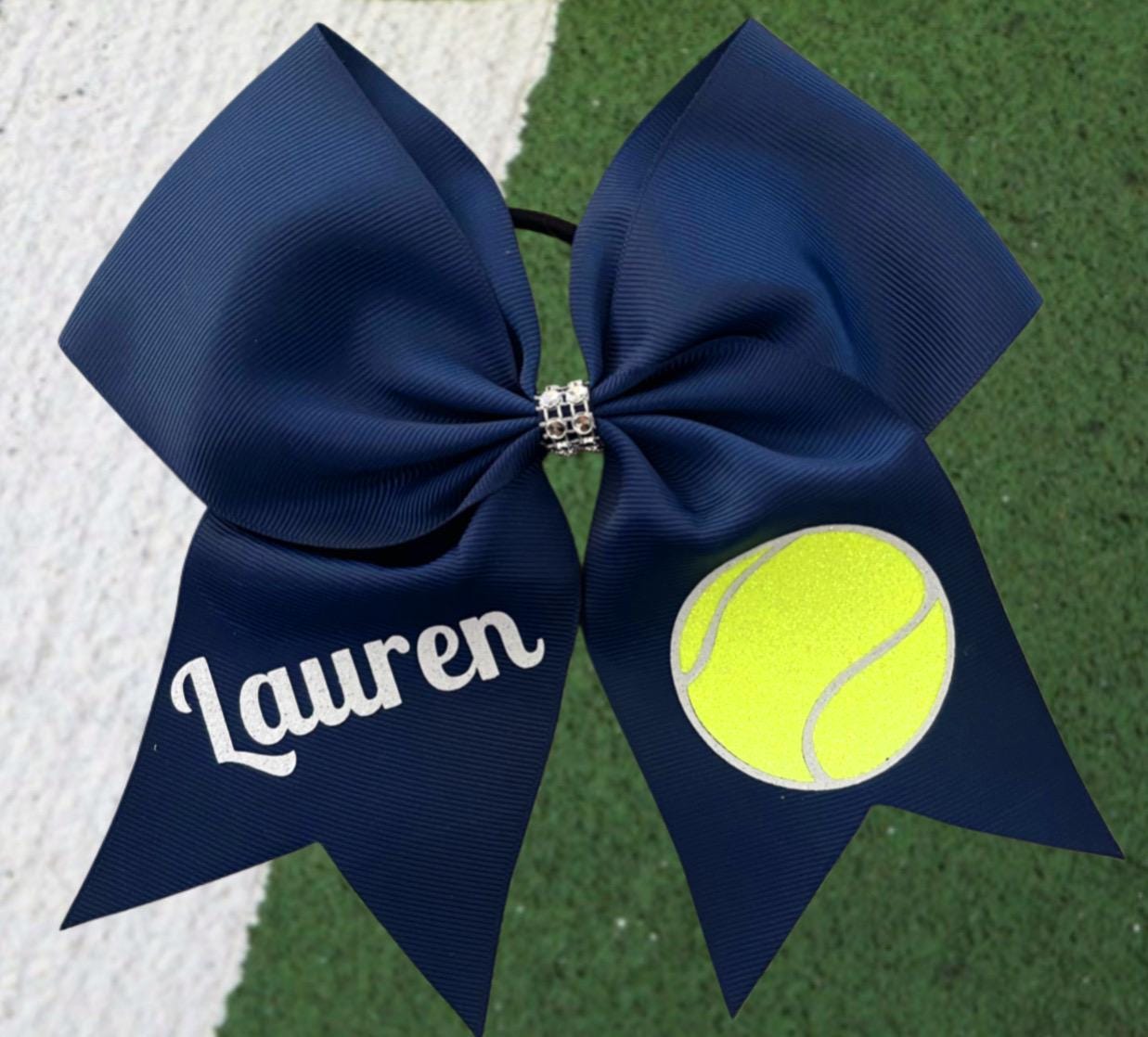 Navy Custom Tennis Bow - Etsy