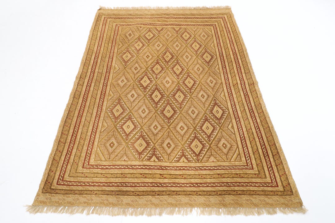 5x6 Ft Barjesta Tribal Carpet Kilim Afghan Hand Knotted Rug ...