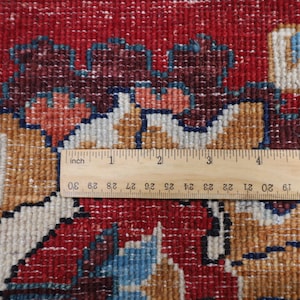 6x9 Ft Bidjar Red Area Rug, 6'1x9 Afghan Hand Knotted Natural Dye Wool Rug, Living Room Rug ...