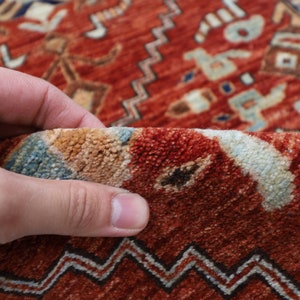 8 Ft Oriental Hallway Runner Rug, 2'6x8 Afghan Hand Knotted Natural Dye ...