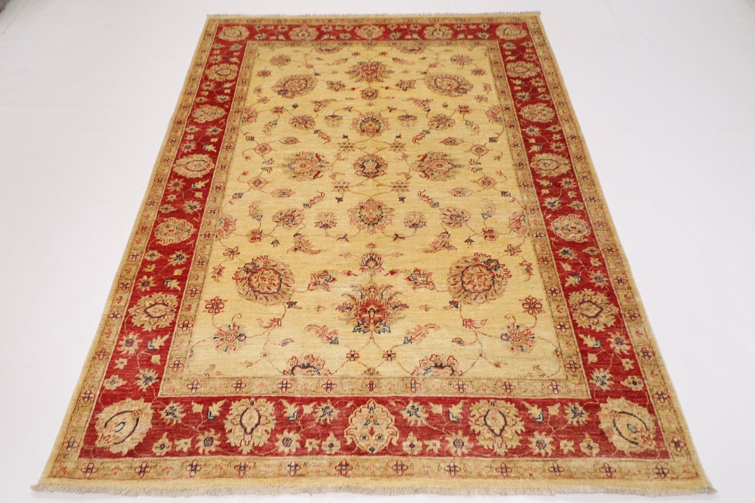 6x8 Ft Tribal Ziegler Area Rug,5'10x7'11 Afghan Hand Knotted Rug, Rug ...