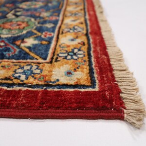 6x9 Ft Bidjar Red Area Rug, 6'1x9 Afghan Hand Knotted Natural Dye Wool Rug, Living Room Rug ...