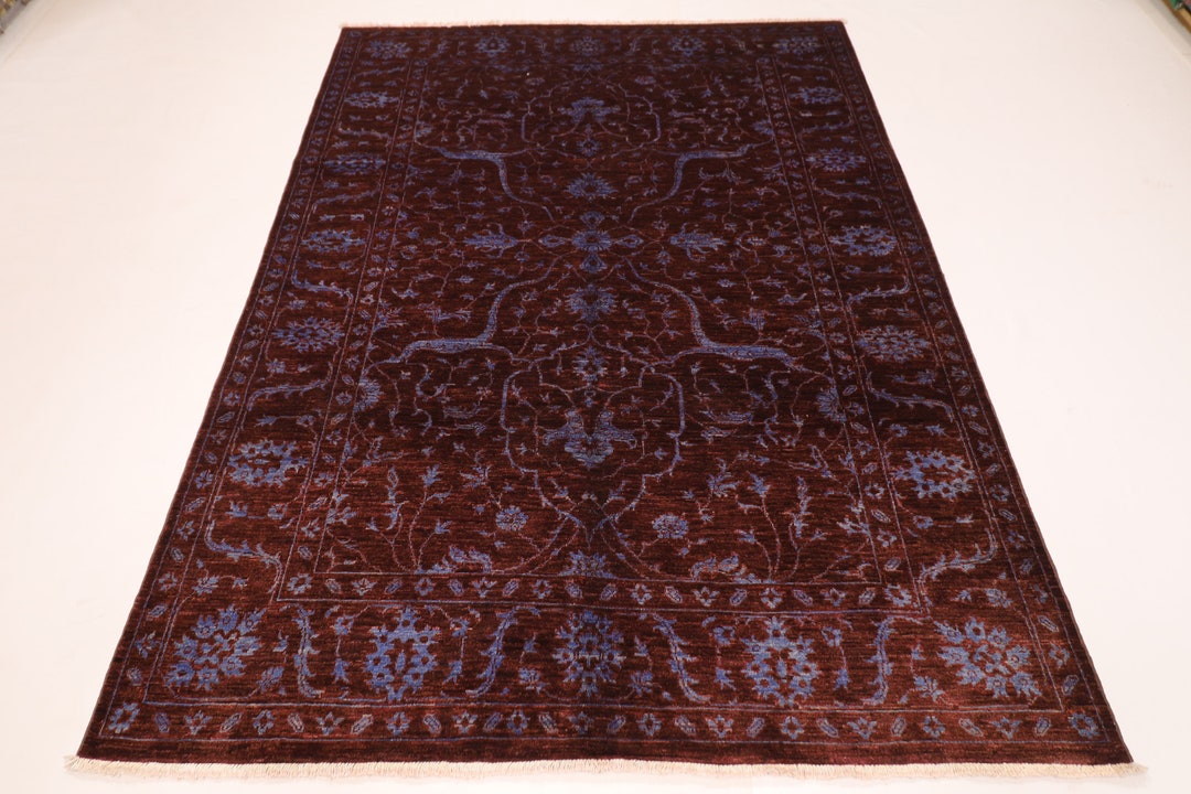6x8 Ft Ziegler Area Red Handmade Wool Area Rug,5'9x8'1 Ft Afghan ...