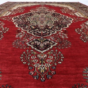 7x11 Ft. Bamboo Silk Handmade Area Rug, 7'1x10'10 Red Hand Knotted Rug ...