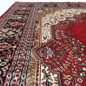 7x11 Ft. Bamboo Silk Handmade Area Rug, 7'1x10'10 Red Hand Knotted Rug ...