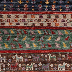 3x5 Ft. Animal Gabbeh Rug, 3'4x5 Ft / 101x152 Cm Hand Knotted Rug, Rug ...