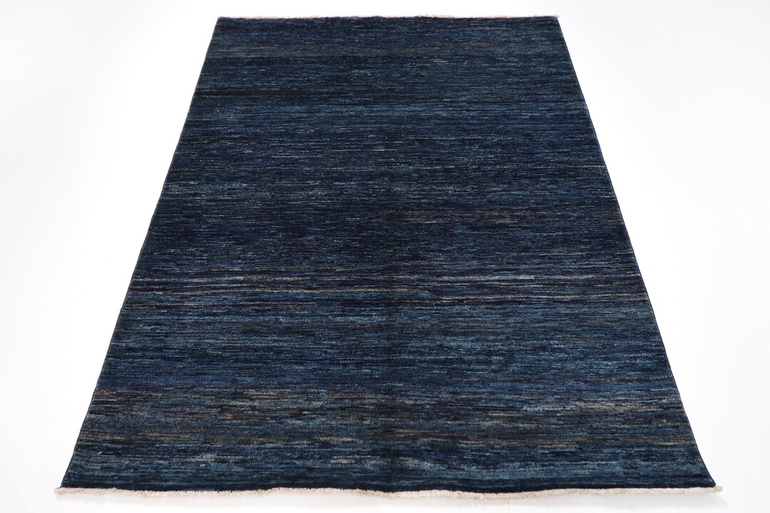 5x7 Ft Navy Blue Gabbeh Wool Area Rug,5x6'5 Afghan Hand Knotted Rug ...
