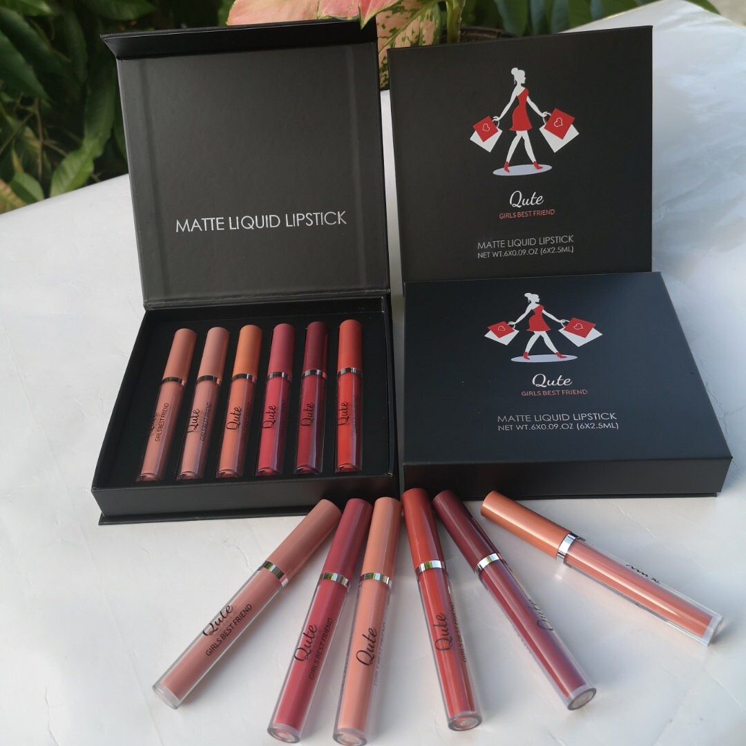 6pcs Matte Liquid Lipstick Makeup Set, Matte Liquid Long-lasting Wear ...
