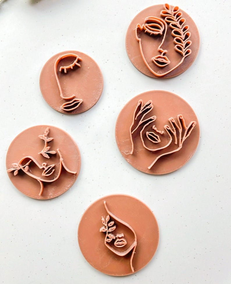 Polymer Clay Stamp Face Line Stamp Polymer Clay Cutters - Etsy