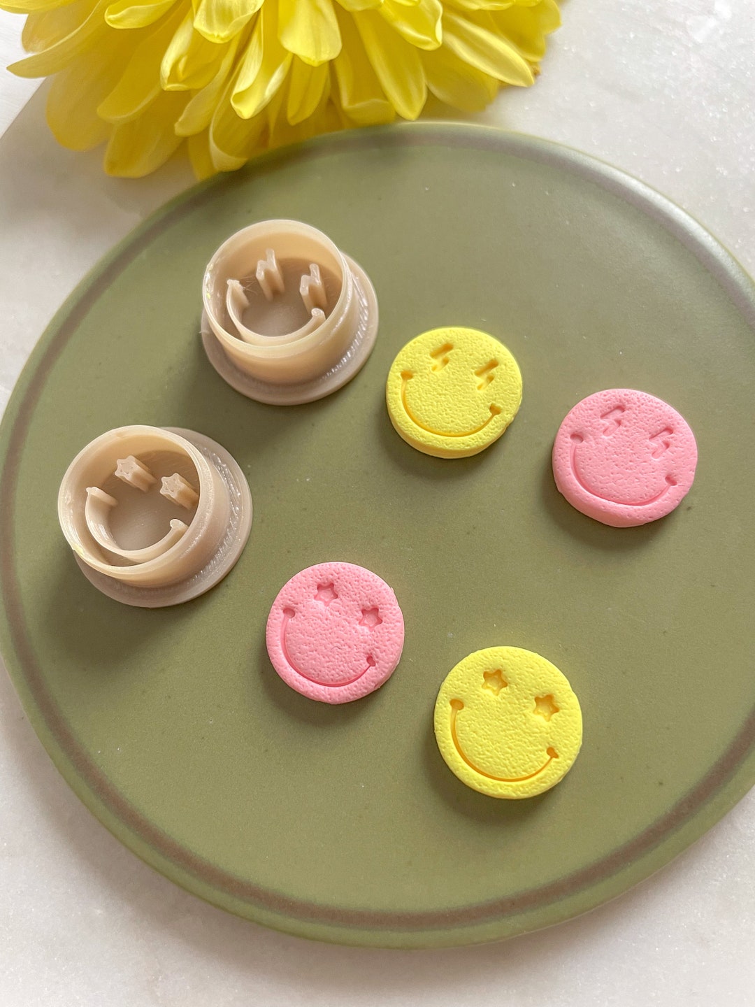 Clay Cutter | Smile Face | Star Eyes | Lightning Bolt Eyes | Polymer ...