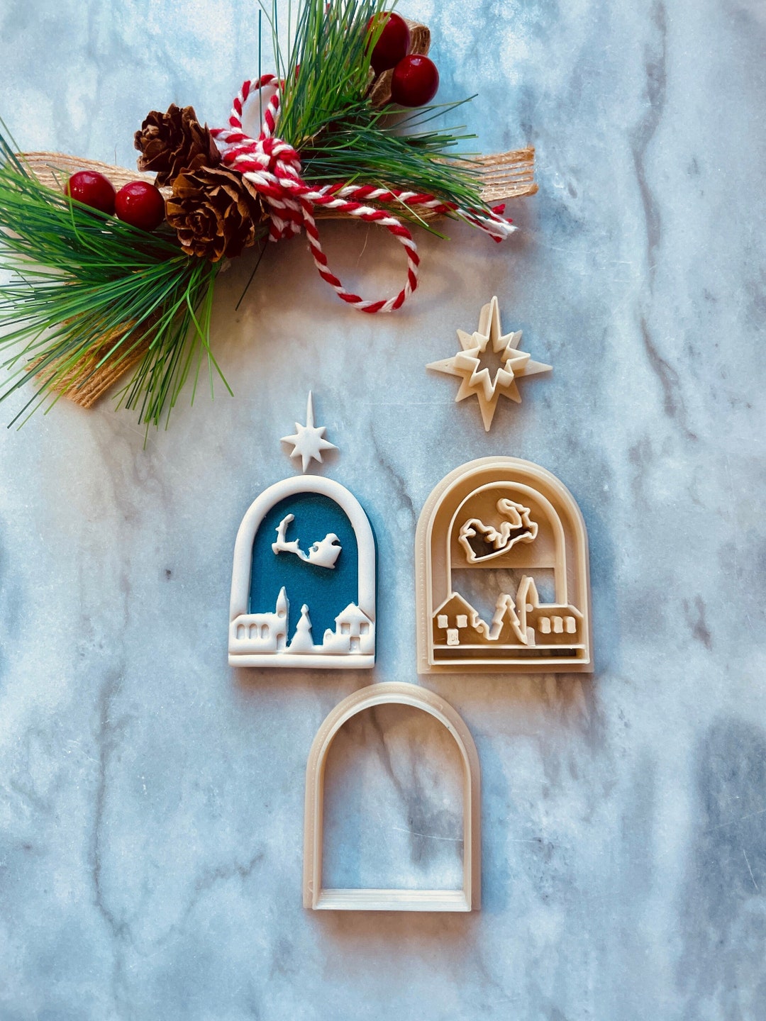 Clay Cutter Christmas Eve Scene Cutter Christmas Scene Polymer Clay ...