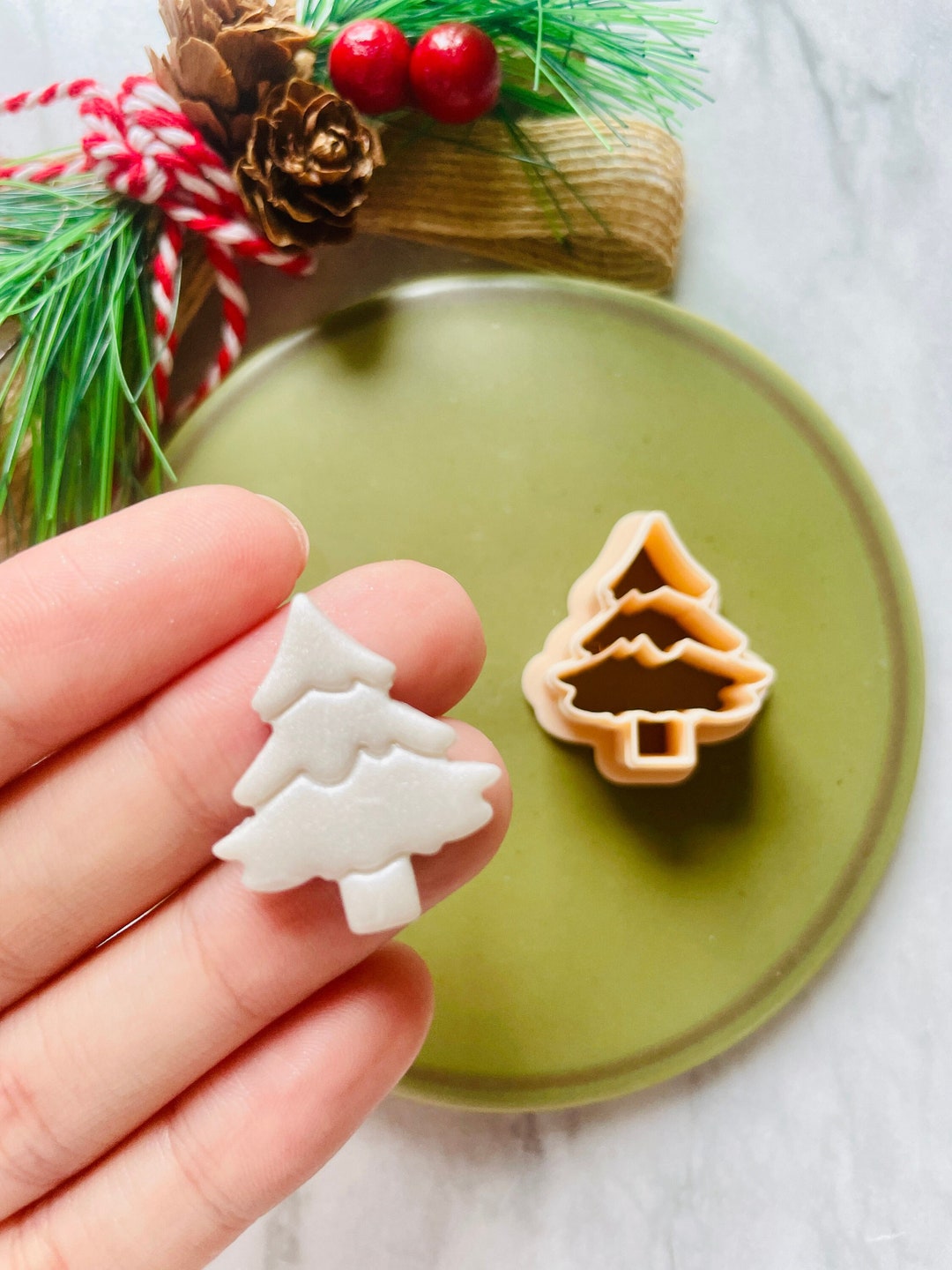 Clay Cutter | Pine Tree Cutter | Christmas Earring | Tree Decorations ...