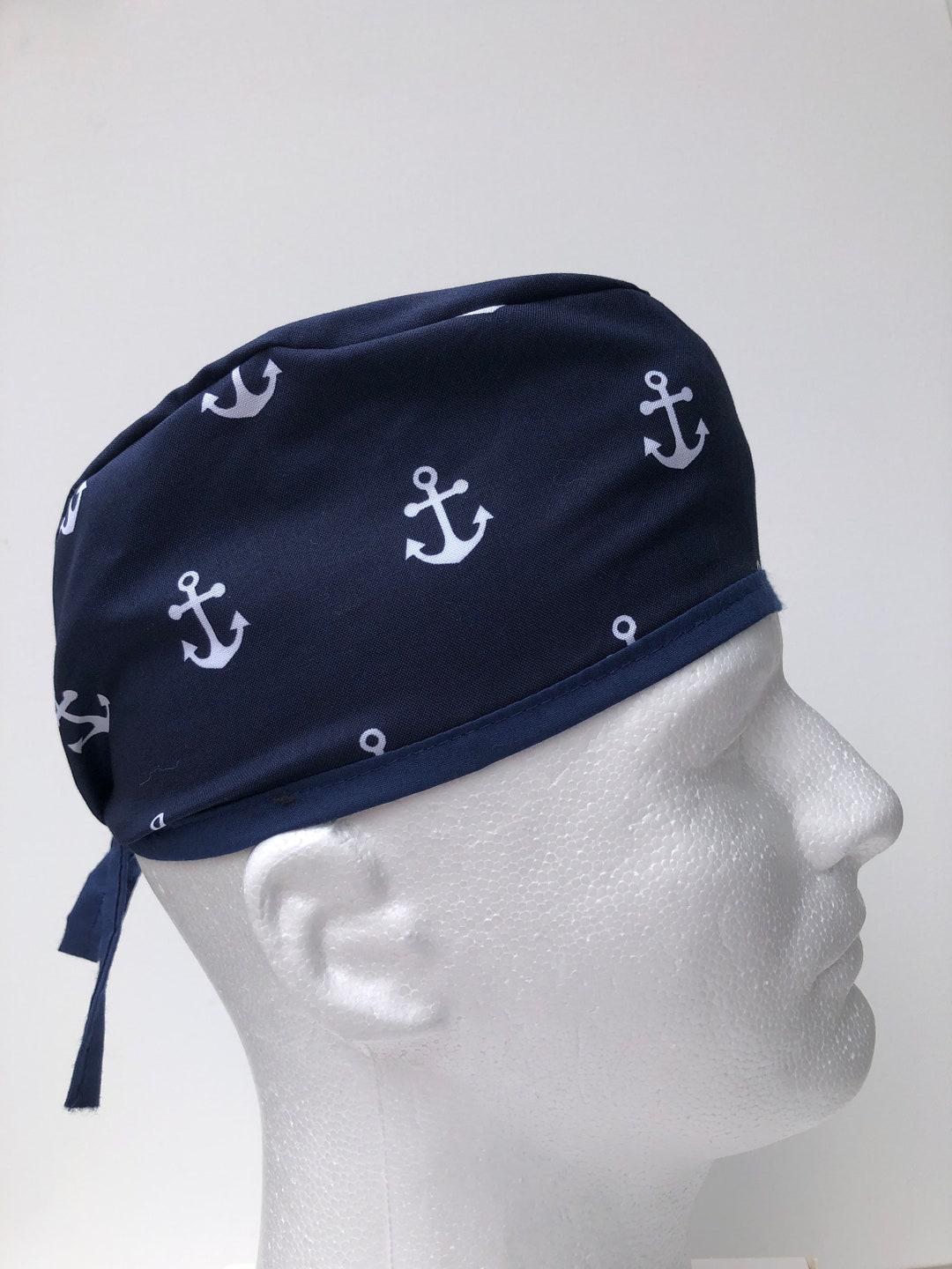 Nautical Anchors | Scrub Hat | Classic | Surgical Cap | Single Layer ...