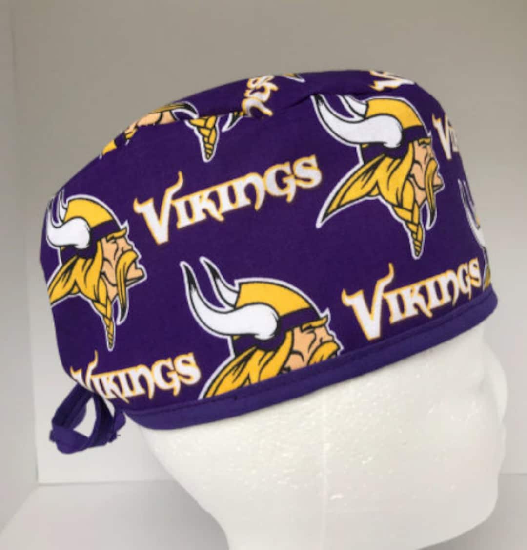 Minnesota Vikings | Scrub Hat | Single Layer | Breathable | Medical Cap ...