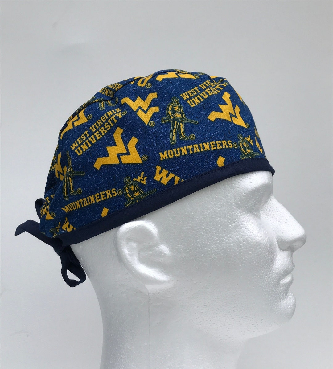 West Virginia Mountaineers Scrub Hat Classic Surgical Cap Single Layer ...