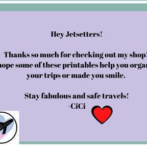 Flight Attendant Packing Checklist, Blank and Pre-filled, Printable ...