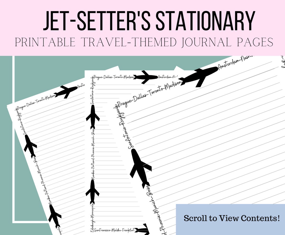 Travel Themed Stationary, Airplane Stationary, Flight Attendant ...