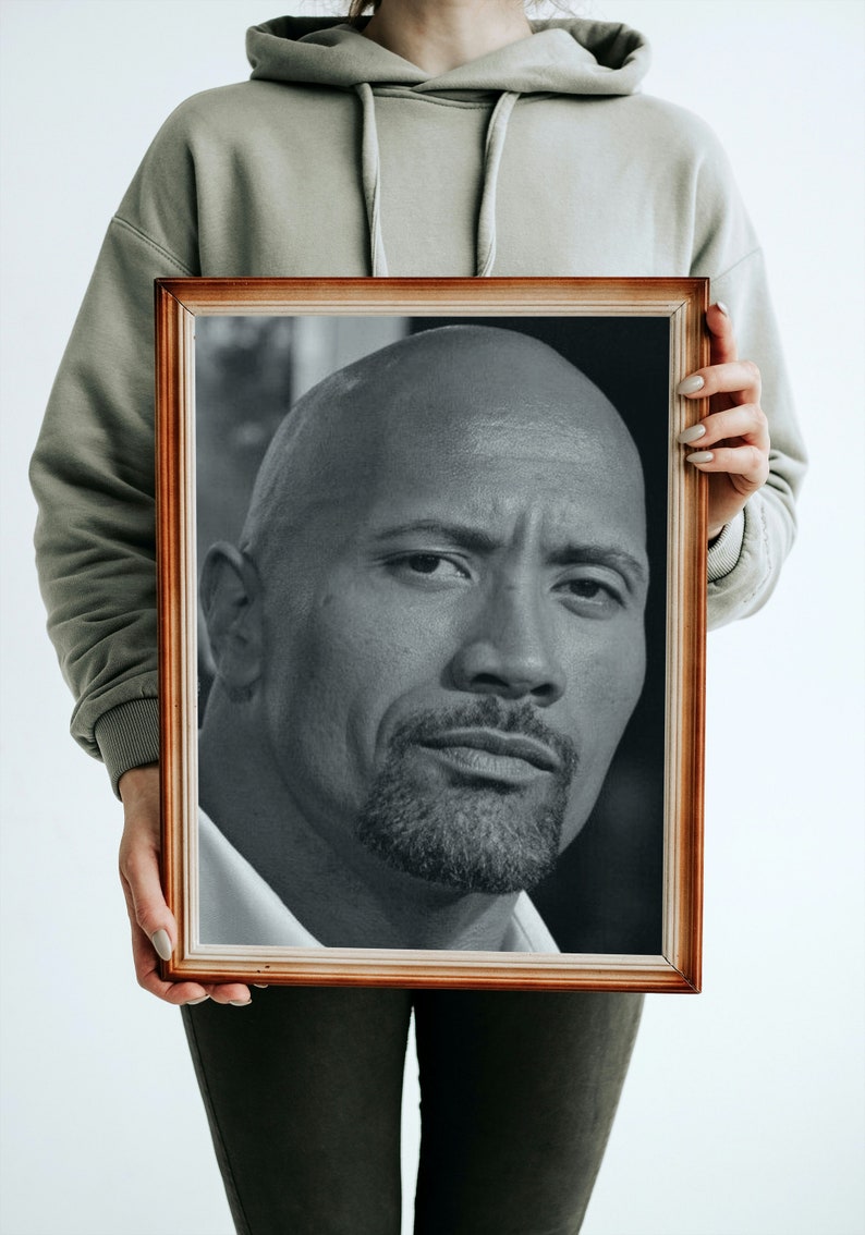 Dwayne Johnson THE ROCK Printable Art Poster Wallpaper Svg / Pdf / Png ...