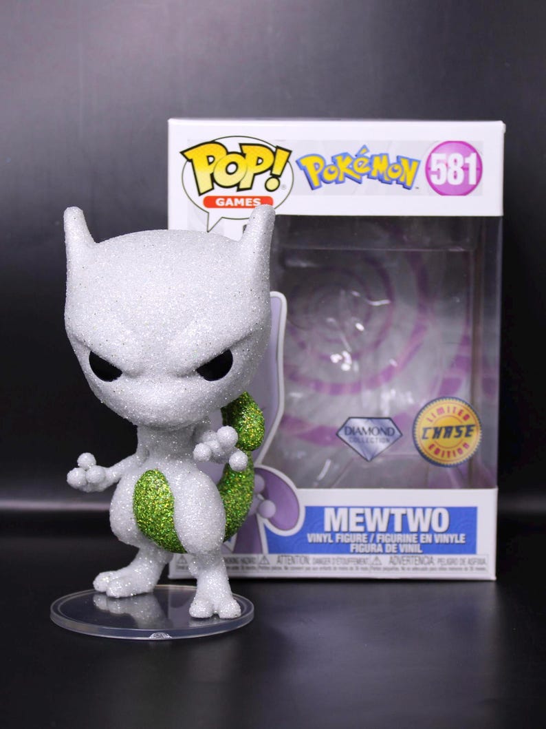 Diamond Edition Shiny Mewtwo Custom Painted Funko Pop! Figure - Etsy