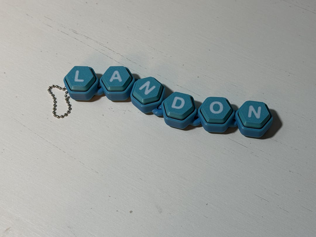 3D Printed Fidget Clicker Name Keychain - Etsy