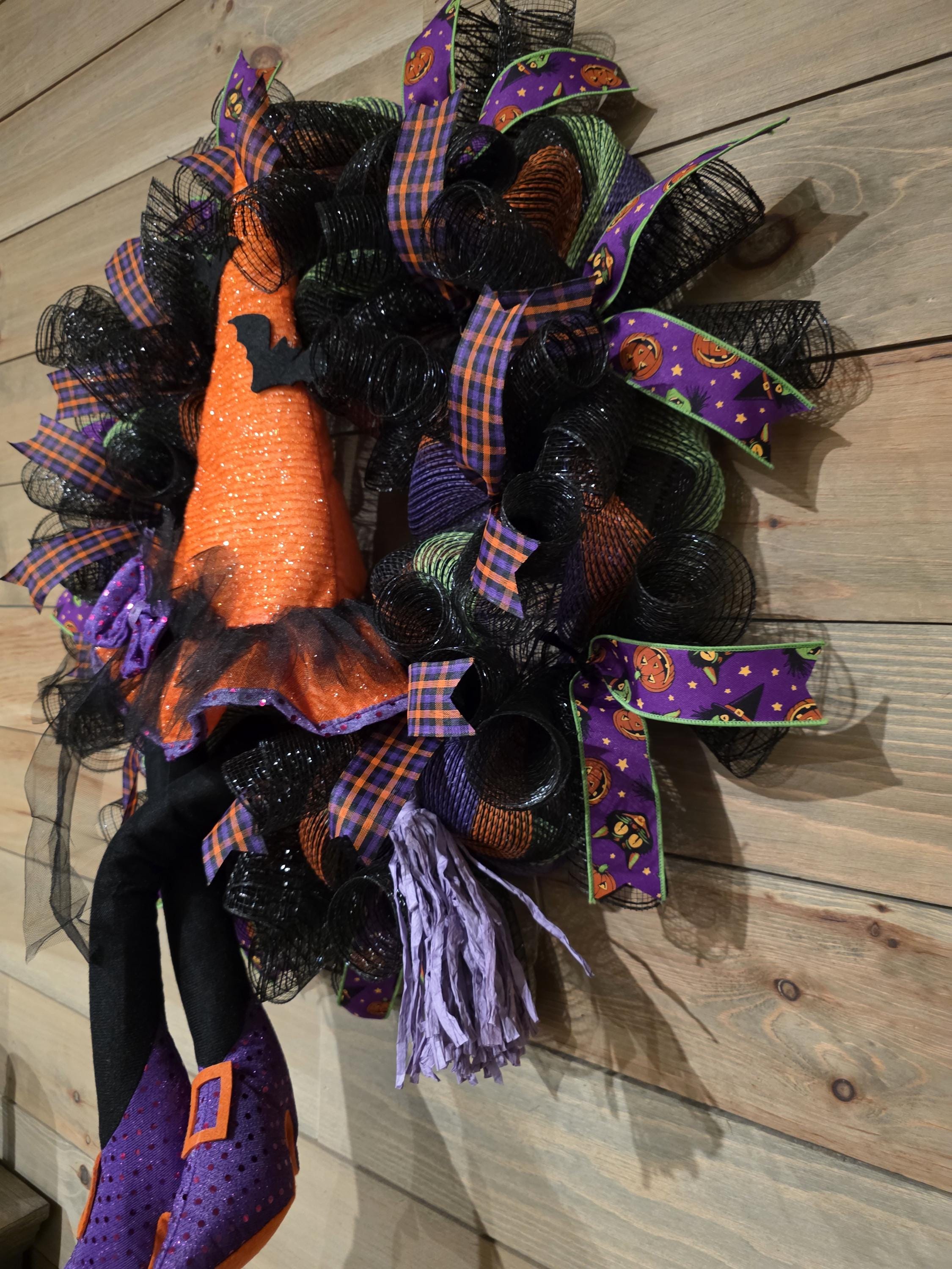 Witch Wreath, Halloween - Etsy