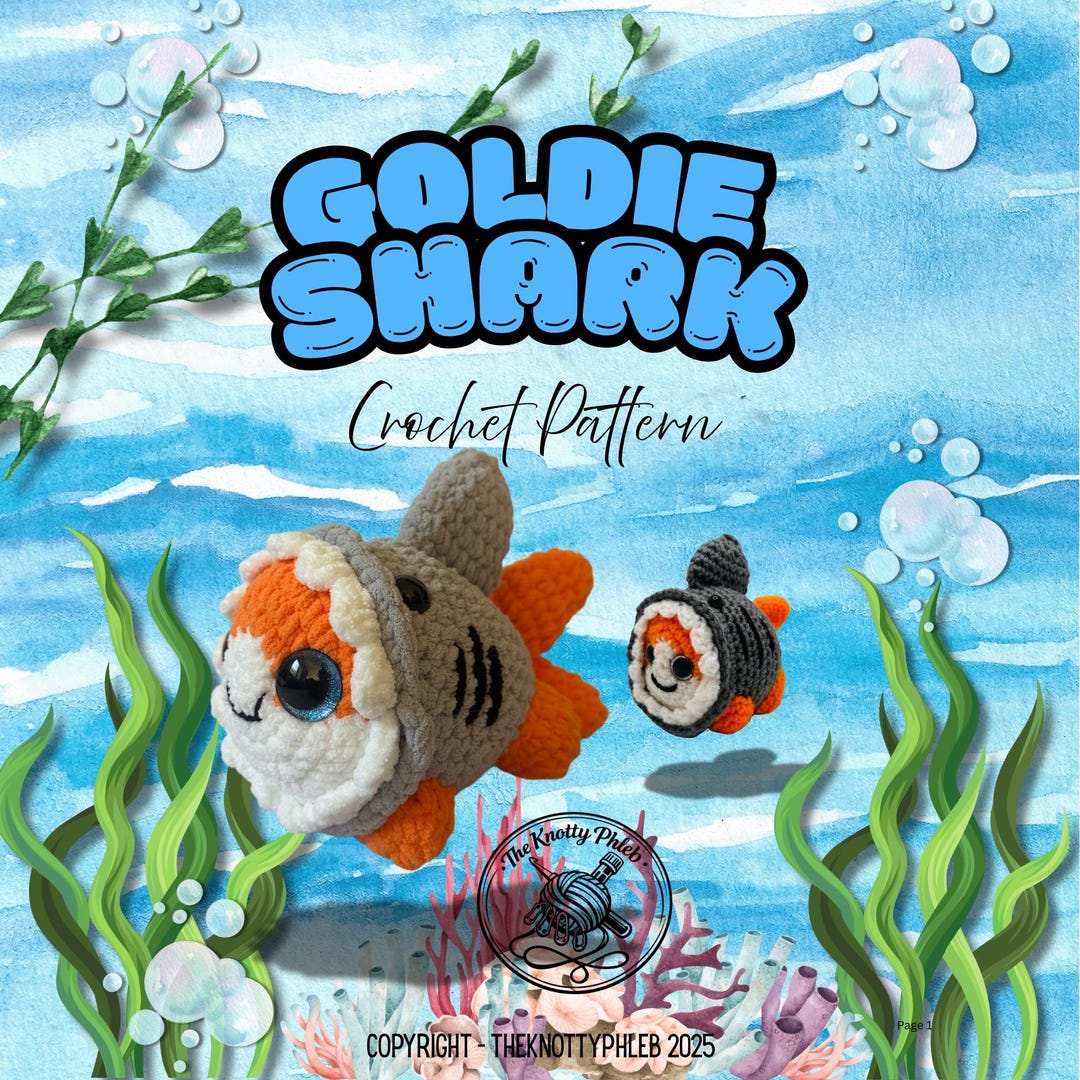 Goldie Shark Crochet Pattern (digital PDF) - Etsy