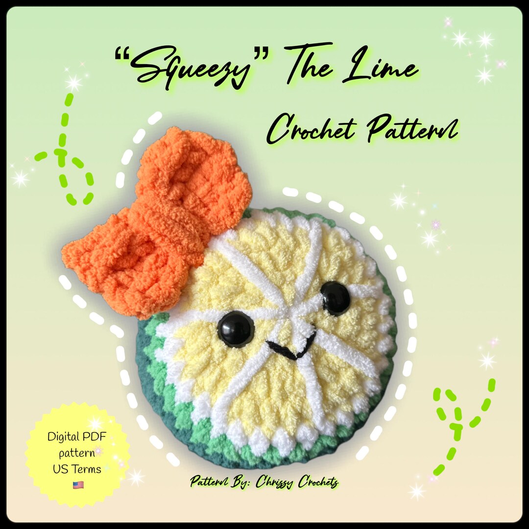 Squeezy, the Lime Digital Crochet Pattern, PDF - Etsy