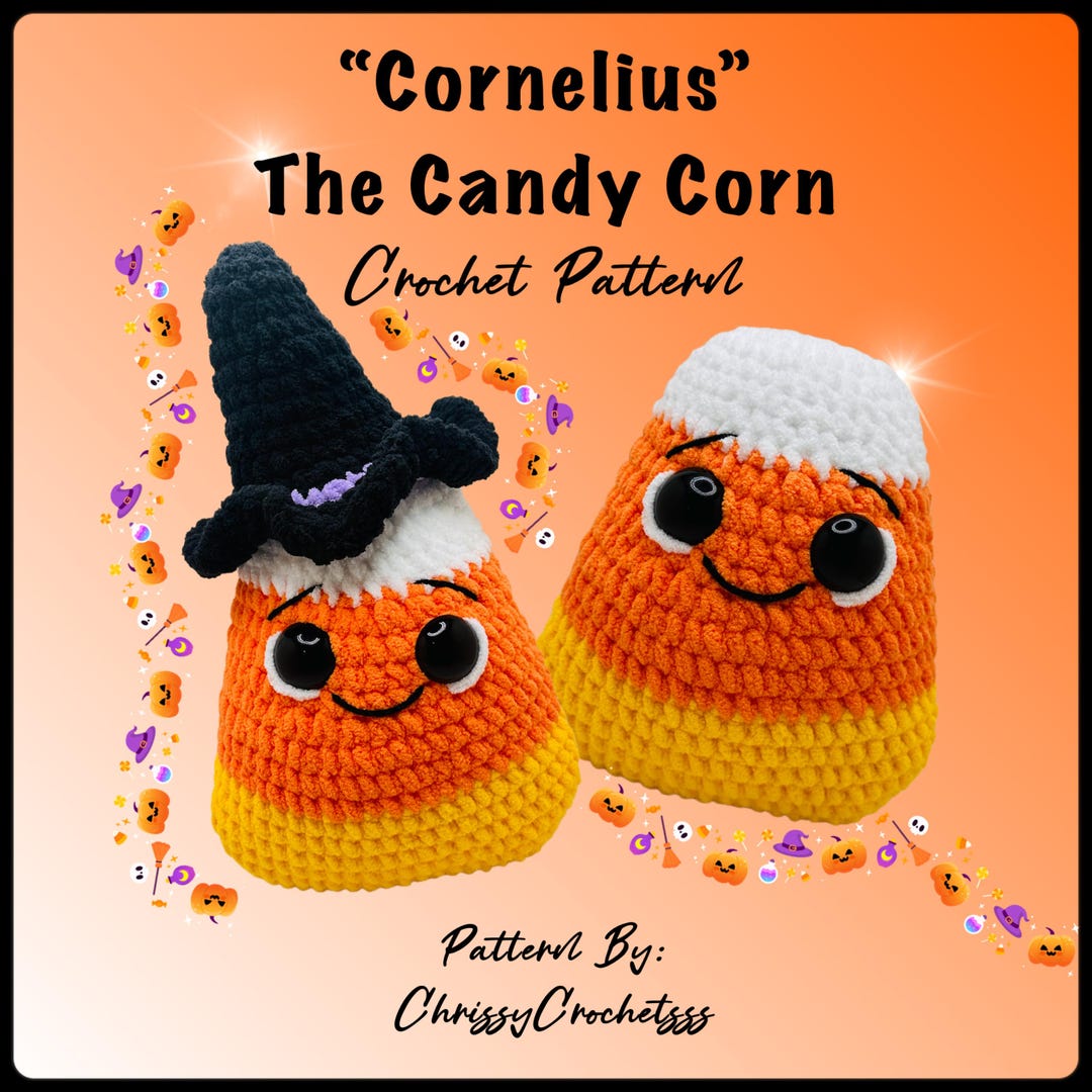 Cornelius the Candy Corn Crochet Pattern – Halloween Plushie | Candy ...