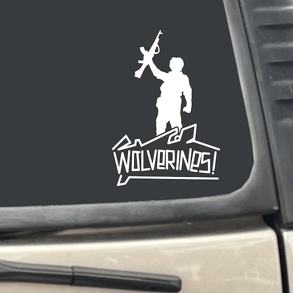 Red Dawn Wolverines Sticker - Etsy