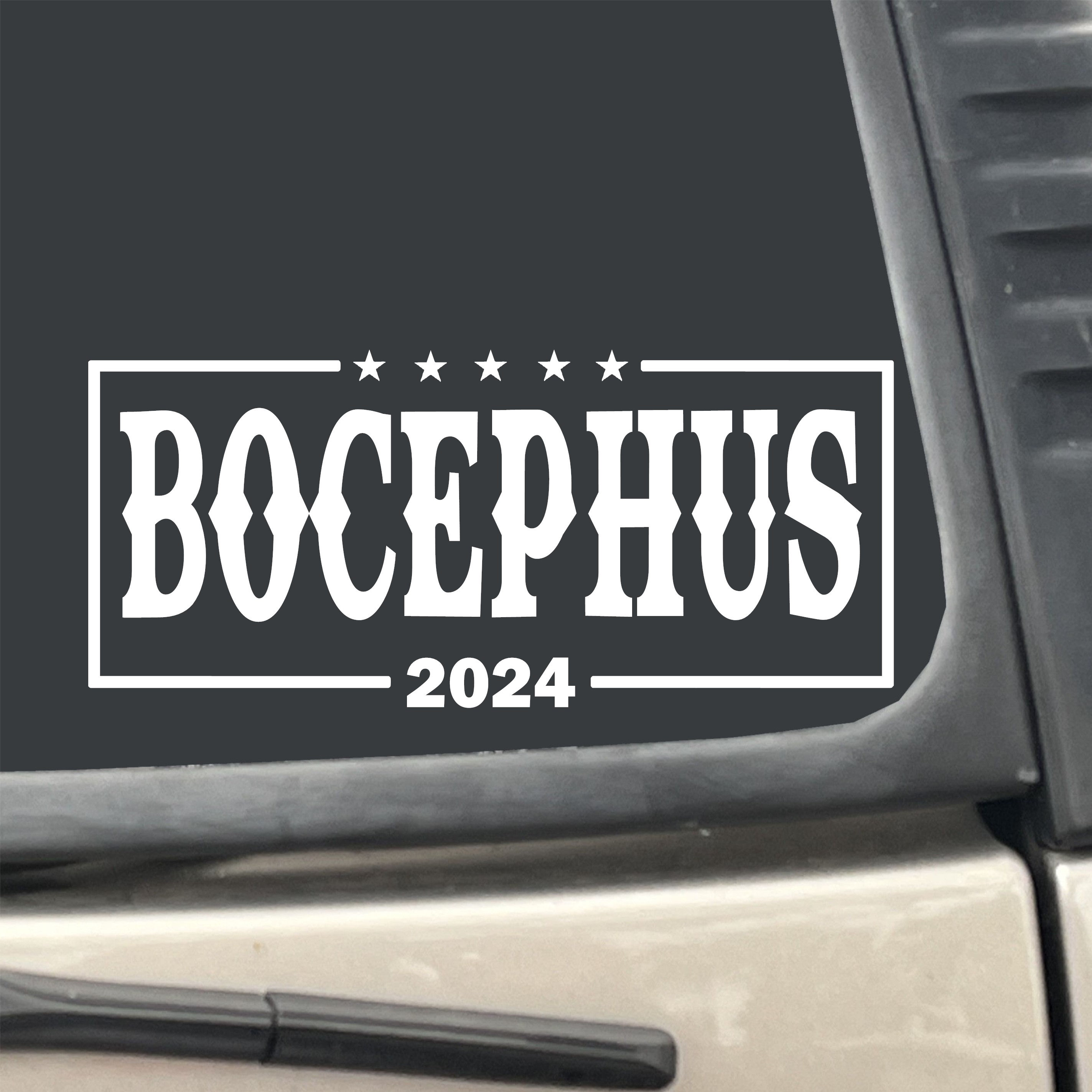 Bocephus Parody Funny Campaign 7 X 3.25 White Vinyl Transfer Decal ...