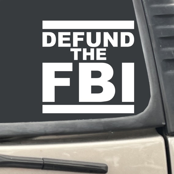 Defund the FBI 5 X 5 White Vinyl Transfer Decal - Etsy