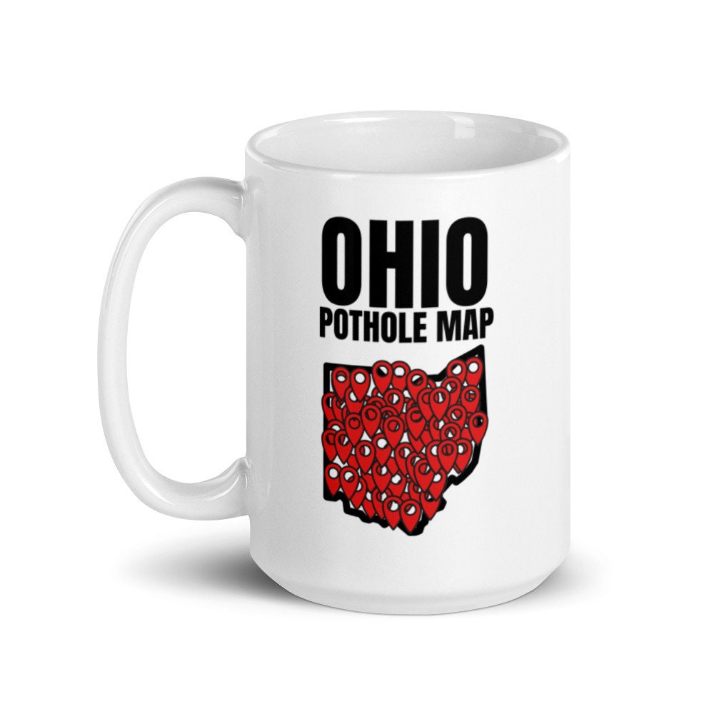 Ohio Driver Pothole Map for Folks in Cleveland Cincinnati - Etsy